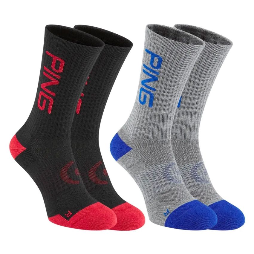Ping Logo Performance Crew Socks (2 Pairs) - Express Golf