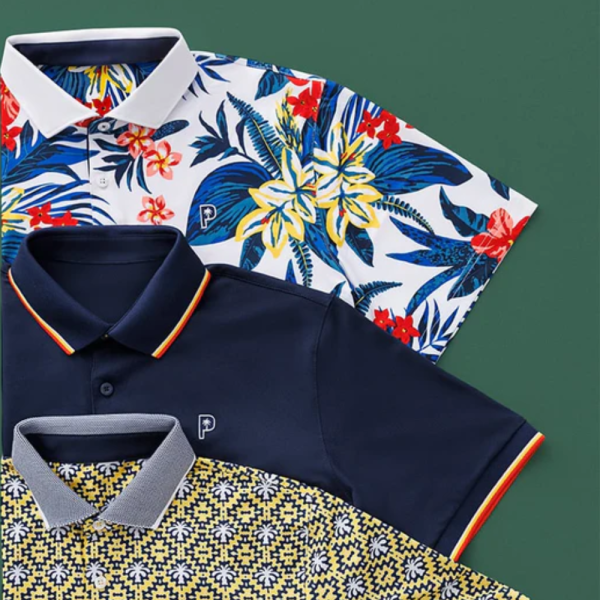 Puma x Palm Tree Crew Tipped Golf Polo Shirt - Express Golf